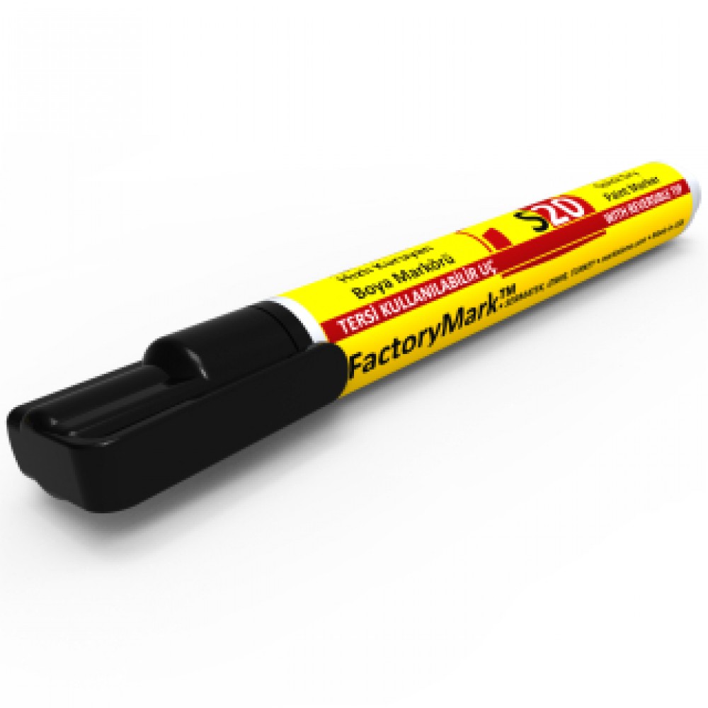 FactoryMark™ S20 13cm³ Siyah Kalıcı Boya Markörü