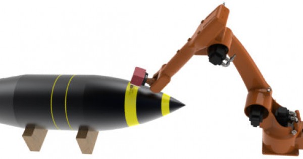 Robotic Dot Peen Marking, Pin Marking By A Robot, Robot Marking,